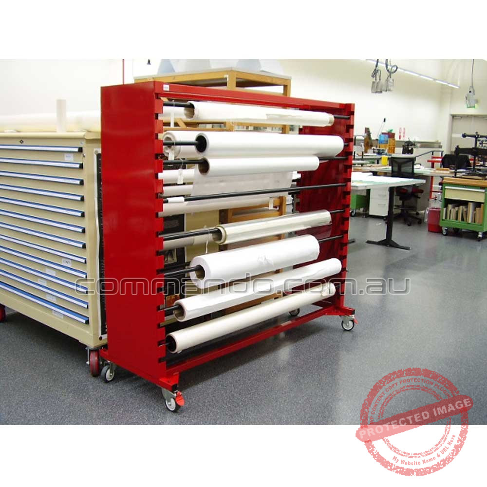 Roll Dispenser Trolley | Art Storage Systems | Commando Storage Systems
